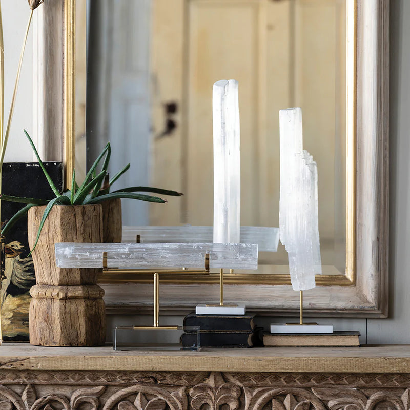 Horizontal Selenite on Base | Steph Musur Designs